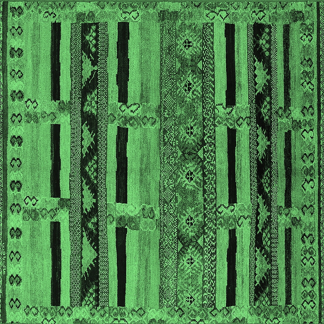 Ahgly Company Indoor Square Oriental Emerald Green Industrial Area Rugs ...