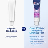Crest Toothpaste, 3DWhite Advanced, Luminous Mint, 3.7 oz, Pack of 4 ...