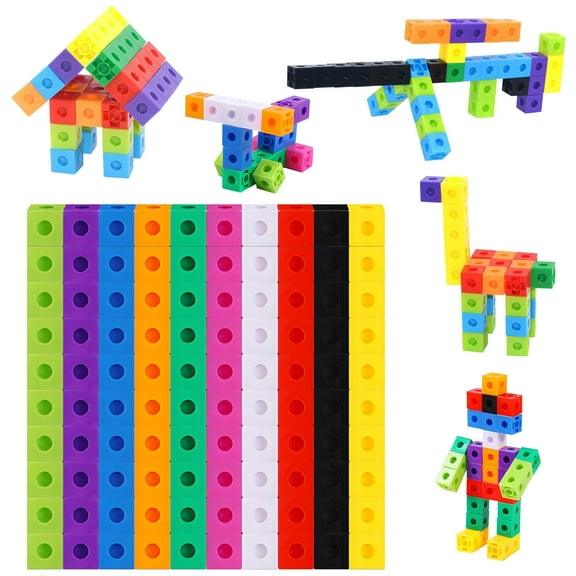 Powiller Learning Mathlink Cubes, 110 Snap Counting Cubes for Fine ...