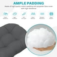 2 Pack Waterproof Outdoor Chair Cushions, Thick Tufted U-Shaped Seat ...