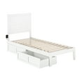 AFI NoHo 14" Twin XL Wood Platform Bed Frame with Set of 2 Storage ...