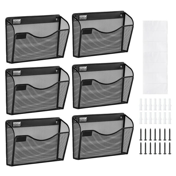 8 Pocket Mesh Hanging Wall File Organizer, Wall Mounted Mail Paper ...