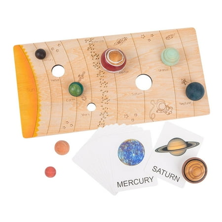 Montessori Wooden Planets Puzzle Toy Planet Matching Game for Toddlers ...