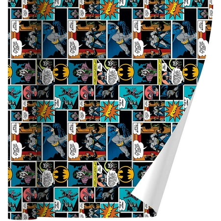 Batman Comic Pattern Gift Wrap Wrapping Paper Rolls | Walmart Canada