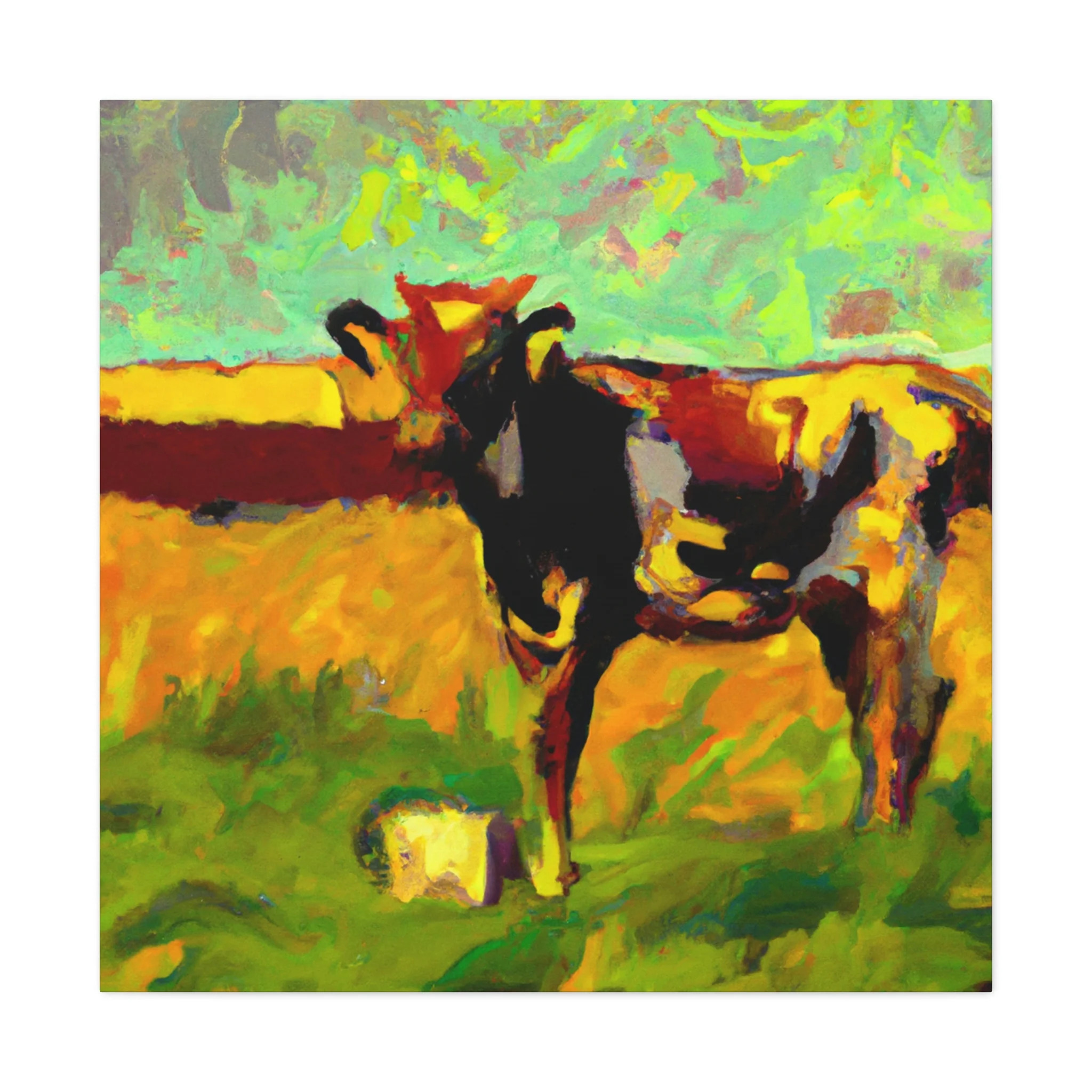 Jersey Cow Expressionism - Canvas - Walmart.com