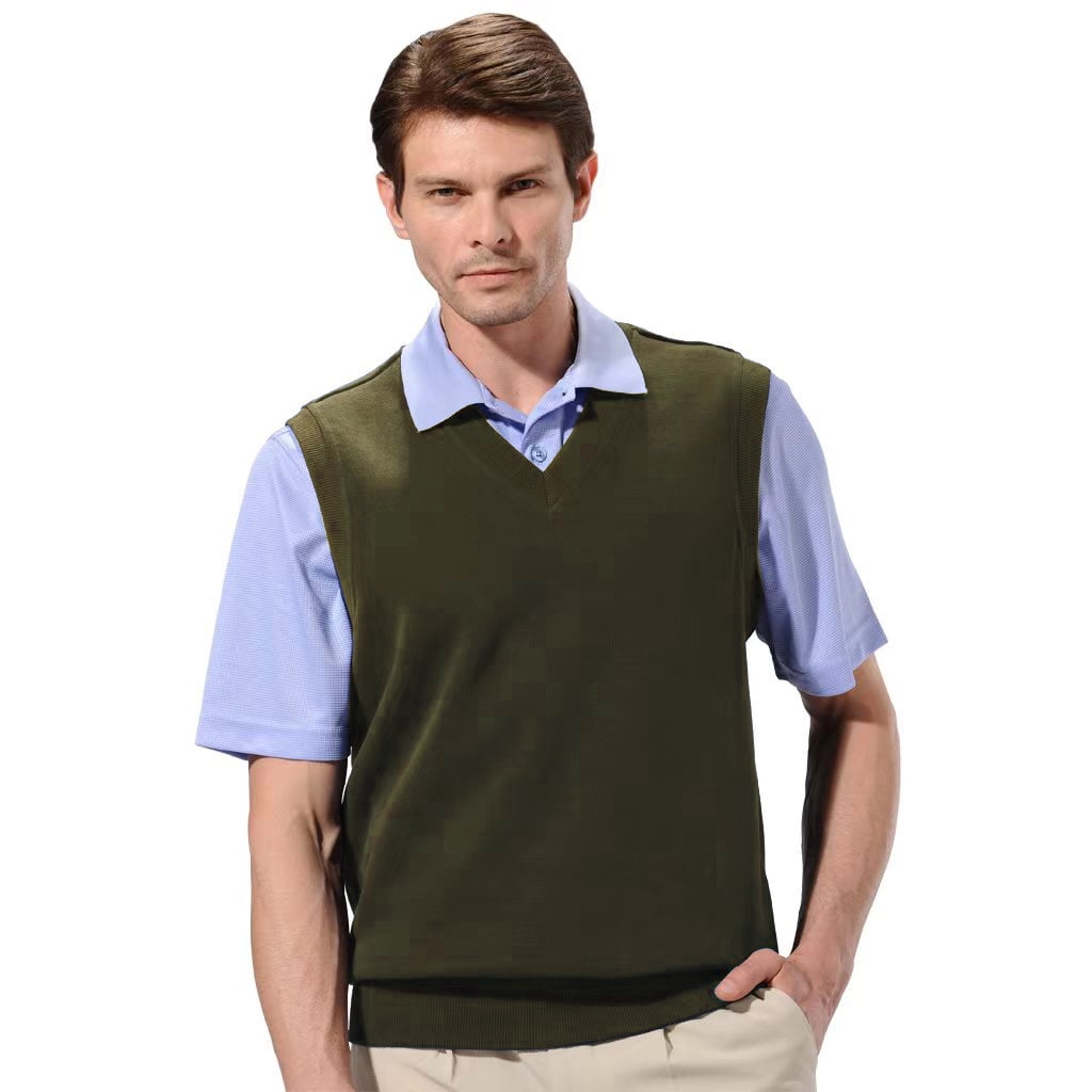 Monterey Club Men's Classic French Rib V-Neck Vest #3924 - Walmart.com