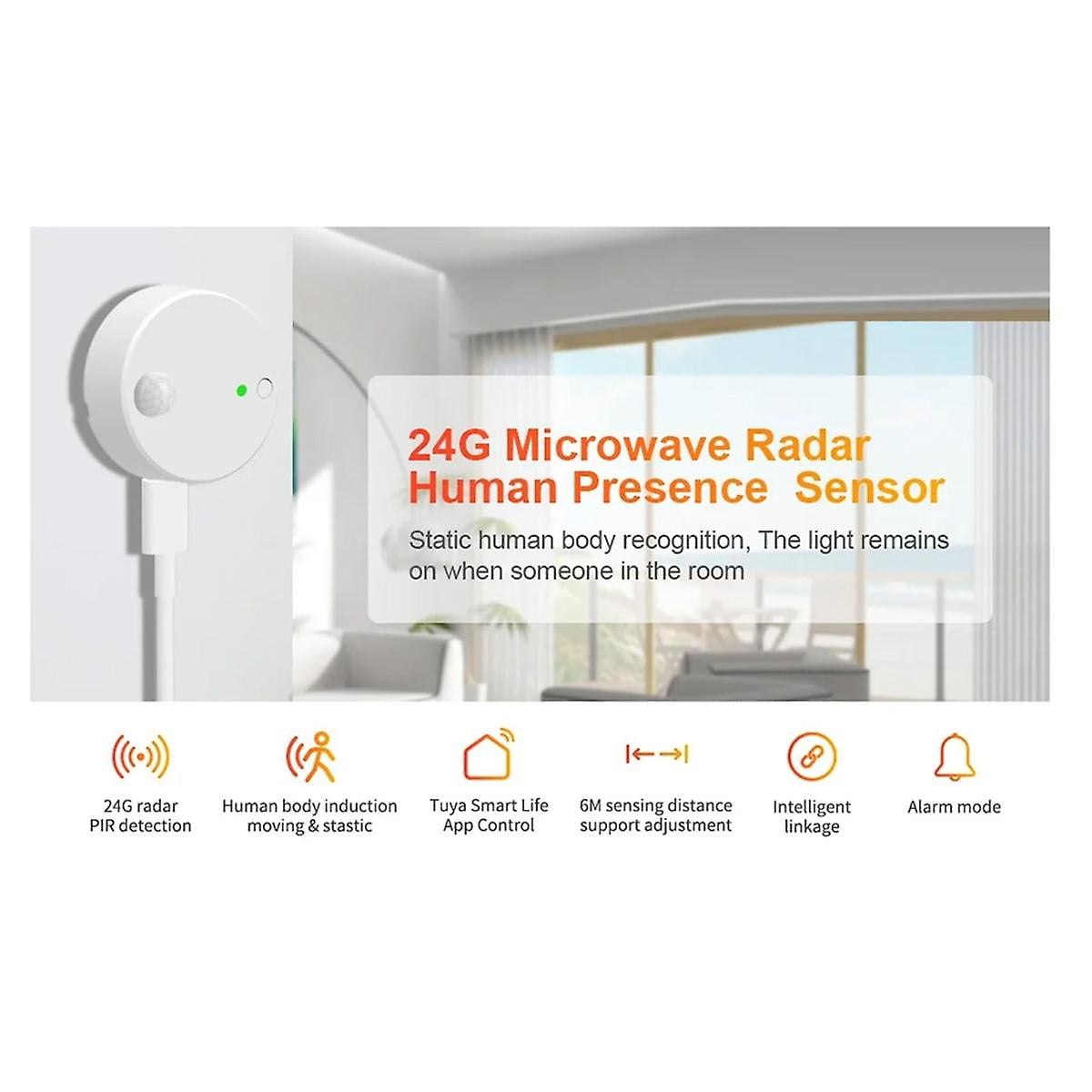 Radar inteligente de presencia humana y movimiento PENGJJMXG Hlk-he201 ...