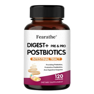 Premium 4-in-1 Probiotic Prebiotic, Postbiotic & Digestive Enzymes for ...