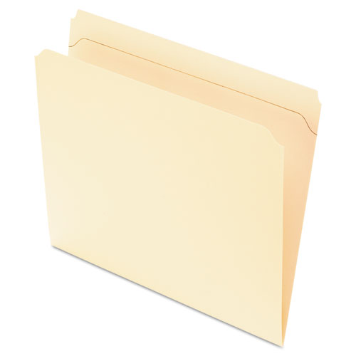 Reinforced Top File Folders, Straight Tabs, Letter Size, Manila, 100 ...