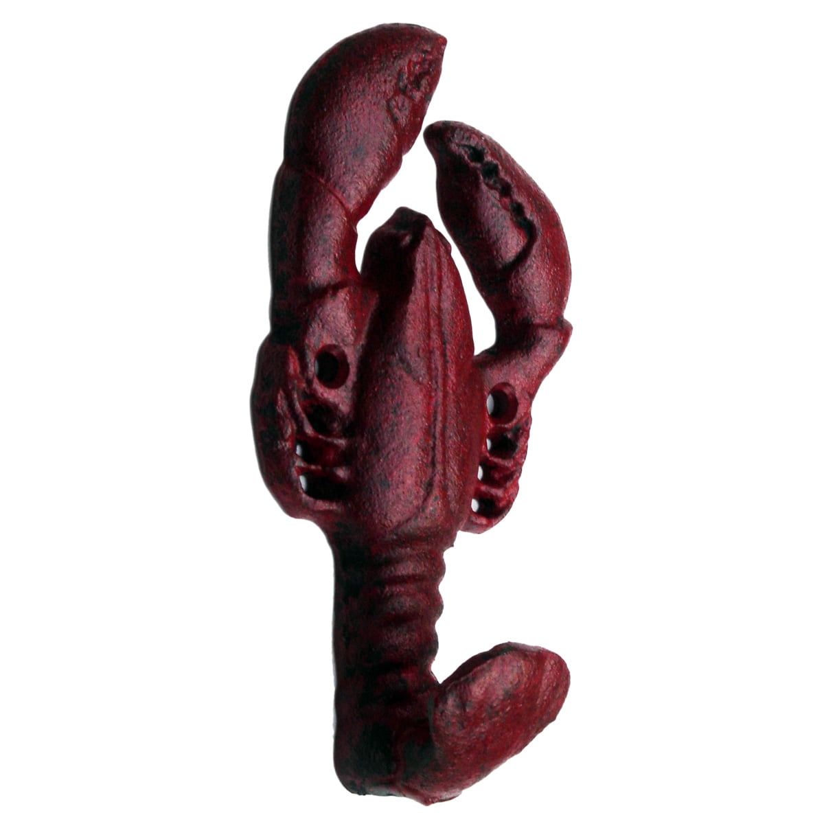 Antique Vintage style Crawfish CAST IRON LOBSTER TAIL HOOK red coat ...