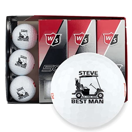 Personalized Best Man Golf Balls, 1 Dozen, Wilson Staff Elite, Custom ...