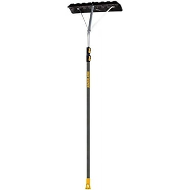 Gymax Telescopic 21-Foot Snow Roof Rake with Large Polyethylene Blade ...