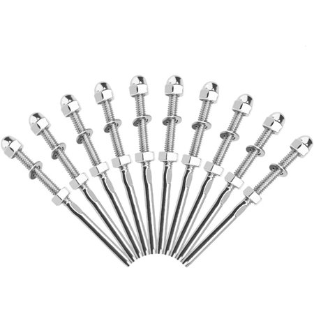 TILIYHELLO 10 Pcs Threaded Wire Rope Tensioners Splitter Stainless ...