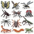 HiMiss 12pcs Simulation Insect Action Figures Set Butterfly Spider ...
