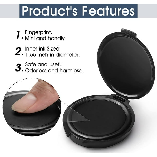 1 Pack Thumbprint Fingerprint Ink Pad for Notary Supplies ...
