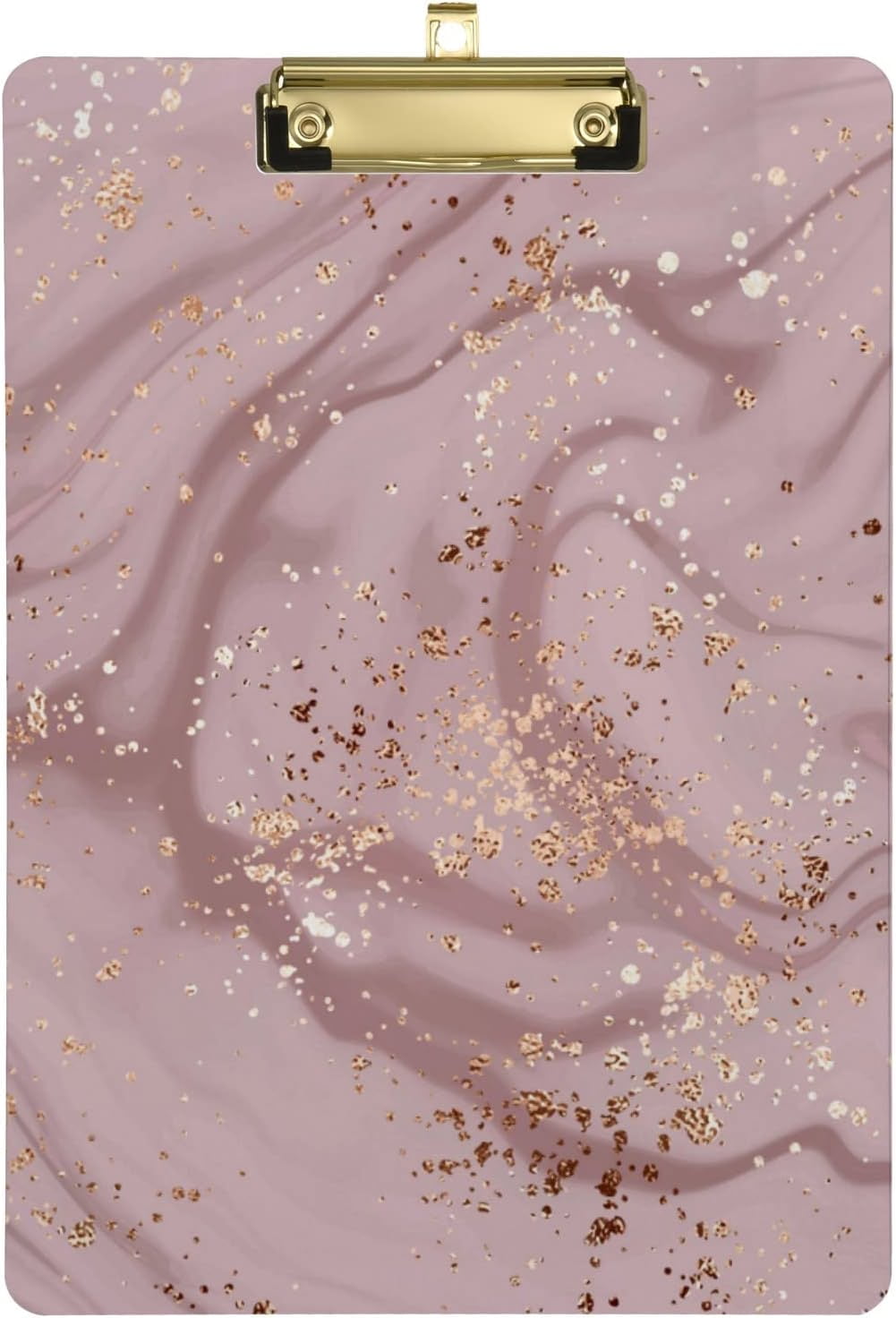 FMSHPON Rose Pink Glitter Marble Clipboard Hardboard Wood Nursing Clip ...