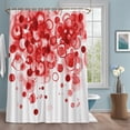 Abstract Shower Curtain for Bathroom, Red Gradient Watercolors Ink ...