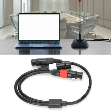 LYUMO JORINDO JD6077 5‑Pin XLR Female To 3‑Pin Double XLR Female Cable Y Type Cable Splitter ...