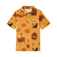 Boys Girls Halloween Polo Shirts Cartoon Pumpkin Graphic Shirts Short ...