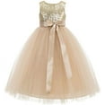Ekidsbridal Heart Cutout Sequin Flower Girl Dresses for Toddlers Pretty ...