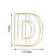 BalsaCircle 8" Gold D Metal 3D Wire Alphabet Number Sign Wedding Party ...