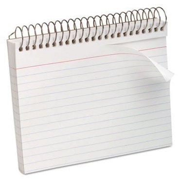 "Staples Business Essentials 4"" x 6"" Lined Spiral Bound Index Cards ...