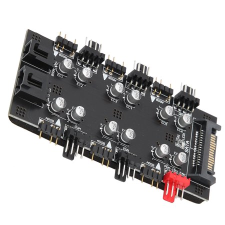 1 To 6 Splitter Hub, ARGB Hubs Extender Centralized Control 4PIN Fan ...