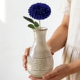 2 Pcs Blue Faux Chrysanthemum Mums Pack, 11" Plastic and Silk Mixed ...