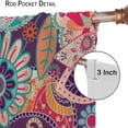 Boho Paisley Floral Curtains, Mandala Indian Bohemian Colorful Flowers ...
