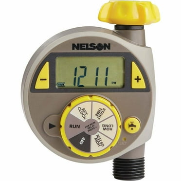 Nelson Dual Outlet Electric Water Timer with Large LCD Display ...