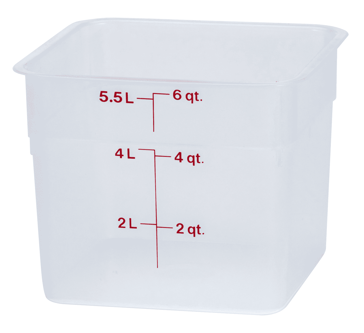 Cambro Translucent 6QT Square Food Container 6SFSPP190 - Walmart.com