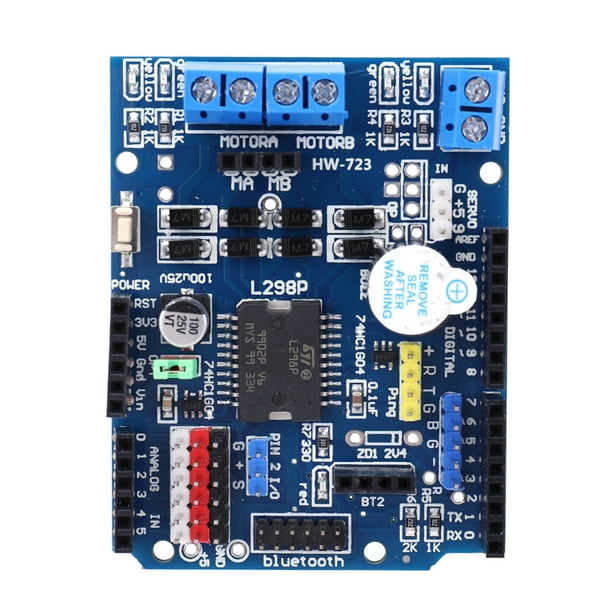 L298P DC Motor Drive Module H-Bridge DC Controlador de motor paso a paso para Arduino DIY ...