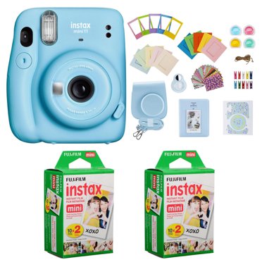 Fujifilm Instax Mini 11 Camera Sky Blue Bundle: Case, 60 Films ...