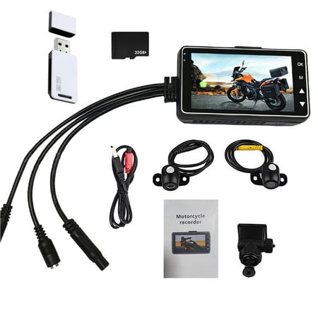 Motorbike Dash Camera Front & Rear 480P/720P USB Rechargeable with Dual ...
