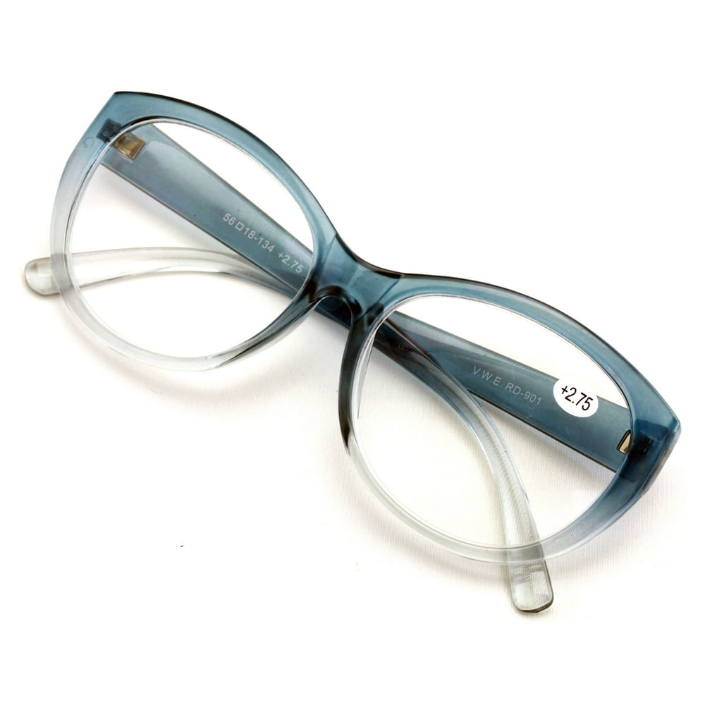Women Oversized Reading Glasses - Clear Lens Readers Jackie Oval ...