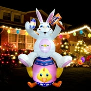 42 Happy Easter Bunny Airblown - Walmart.com