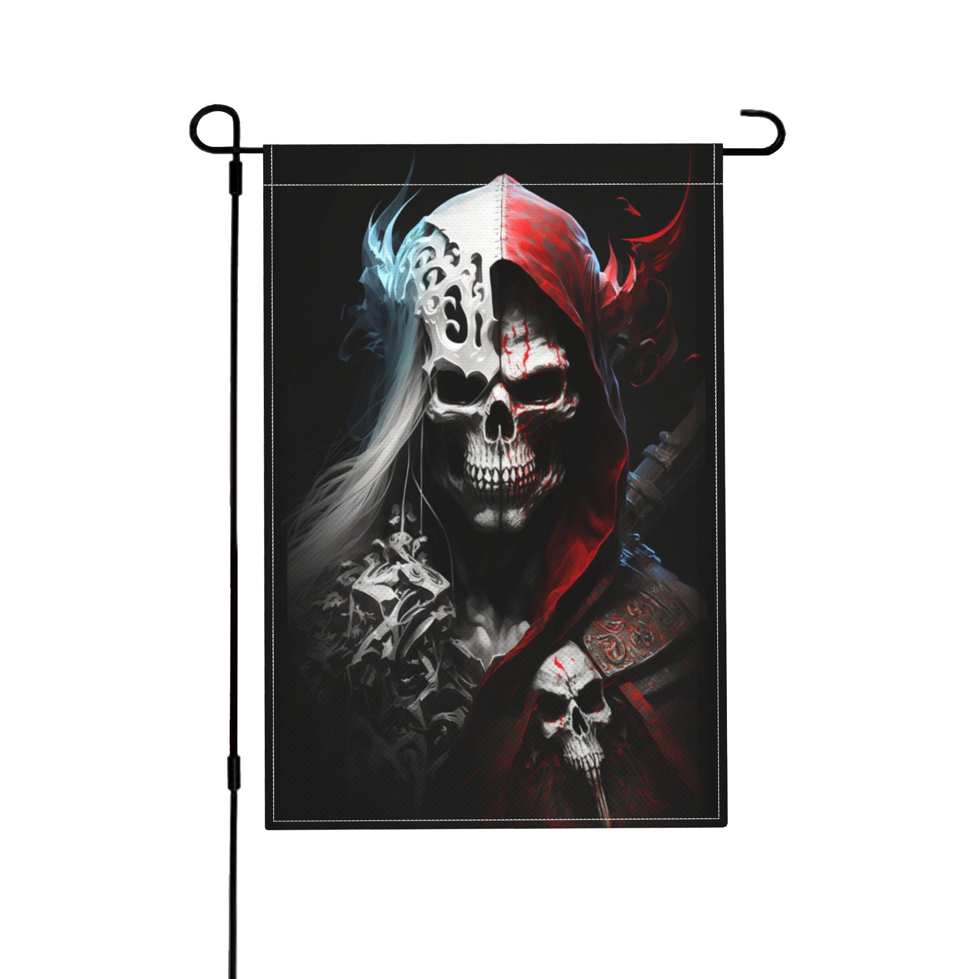 TEQUAN Fantasy Death Skull Skeleton Garden Flags, 18 x 12 inch Double ...