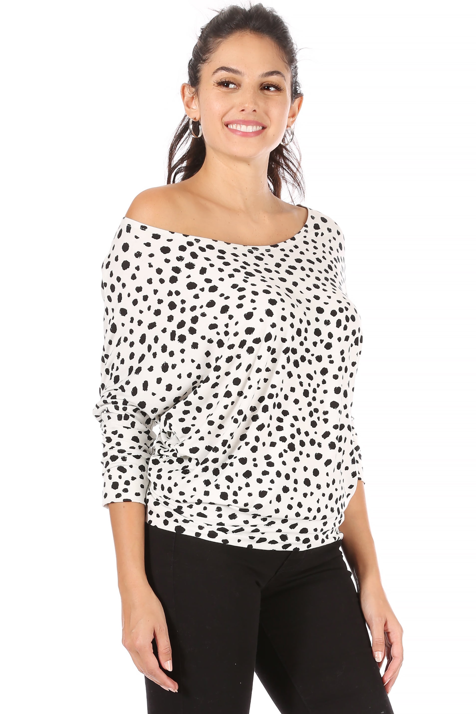 Dolman Tops for Women Sexy Off The Shoulder Tops Banded Waistband ...