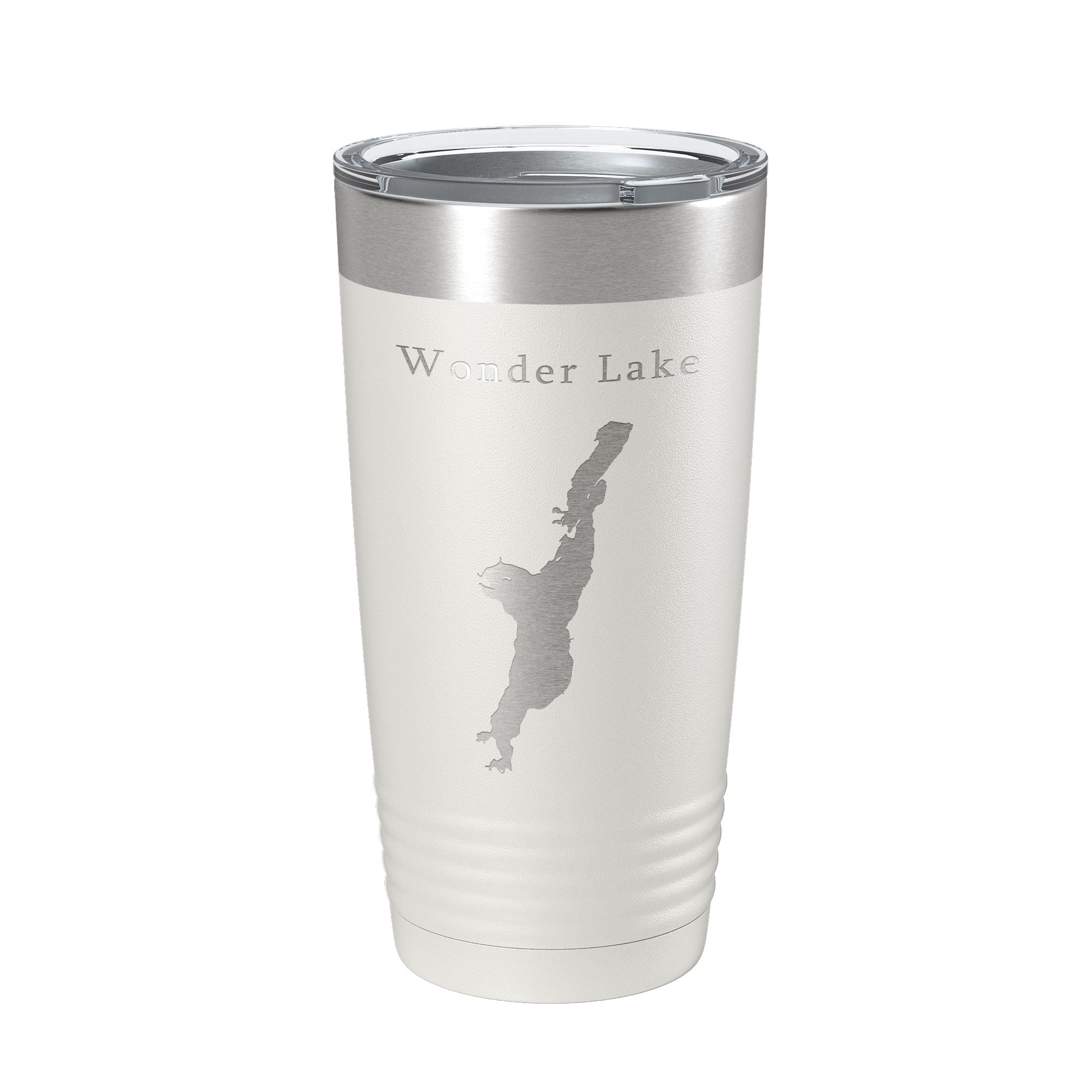 Wonder Lake Map Tumbler Travel Mug Insulated Laser Engraved Coffee Cup ...