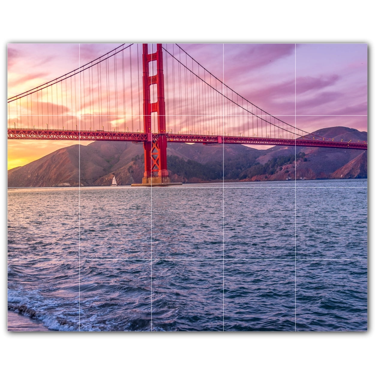 Picture-Tiles.com: Bridge Ceramic Tile Wall Mural WAL500275-54XL. 60"W ...