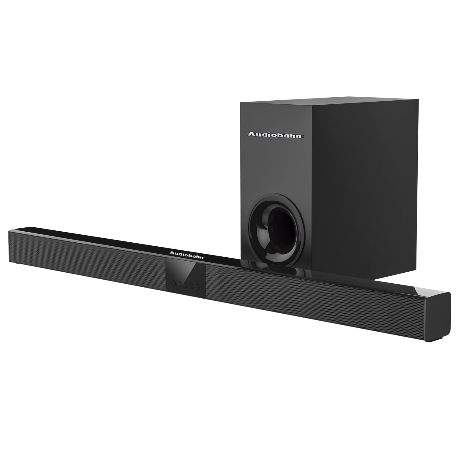 Barra de sonido con subwoofer Audiobahn Bluetooth, AUX, FM y USB ...
