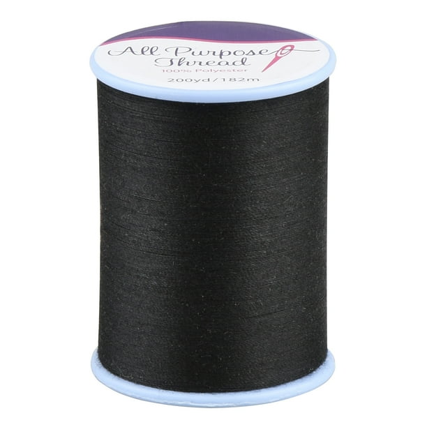 Allary Black 100% Polyester Sewing Thread, 200 yd - Walmart.com