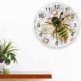 Bee Daisy Wood Grain Wall Clock Modern Design Clocks Wall Hanging Home ...