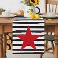 Burlap Table Runner 60 Inches Long, Independence Day Farmhouse Red ...