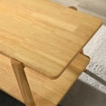 Mid Century Modern End Table Okume Veneer Wooden Side Table With Lower ...
