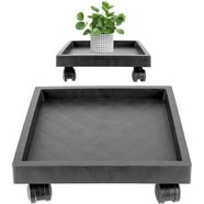 Leyeet Wood Planter Caddy, 12 Inch Stand with Lockable Wheels, Heavy ...