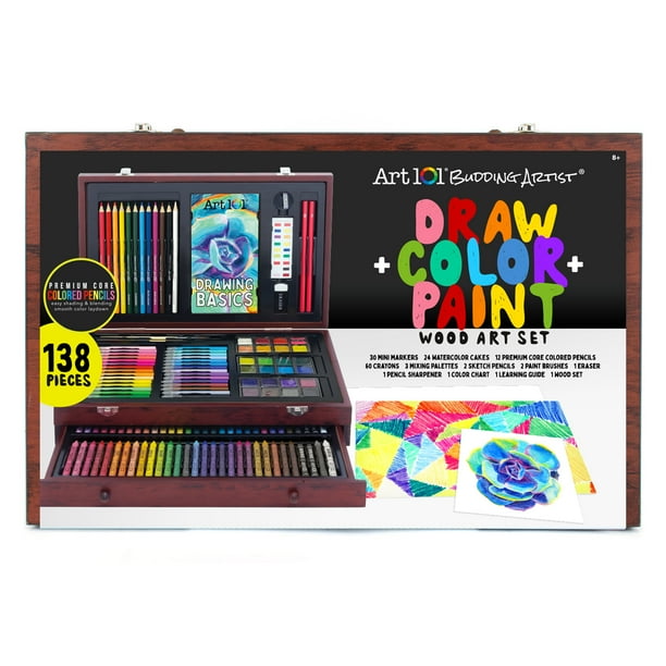Art 101 Budding Artist Kit, Coloring Set, 138 Pieces, for Child and ...