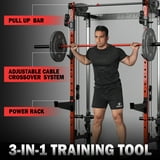 Mikolo Foldable Power Rack Cage,1000lbs Capacity Wall Mounted Squat ...