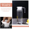 BESTYASH 6Pcs White Small Carafe Lid Sturdy Replaceable Pitcher Cover ...