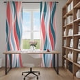 Abstract Stripes Sheer Curtains for Living Room Bedroom, Geometric ...